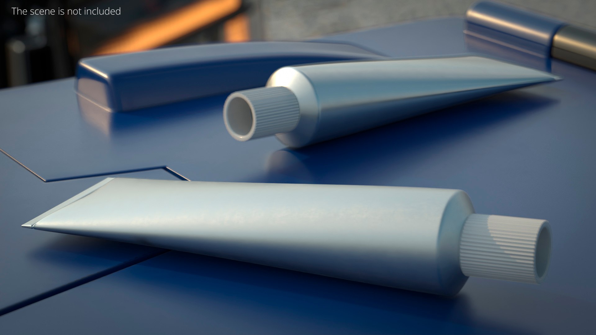 3D Model Pharmaceutical Tube With Sealed End And Cap Silver ...