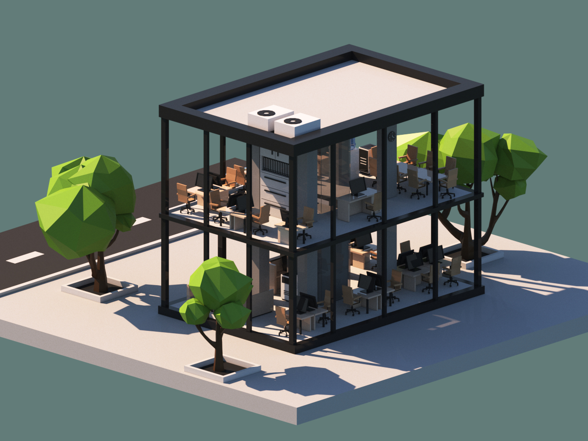 Office building 3D model - TurboSquid 1244489