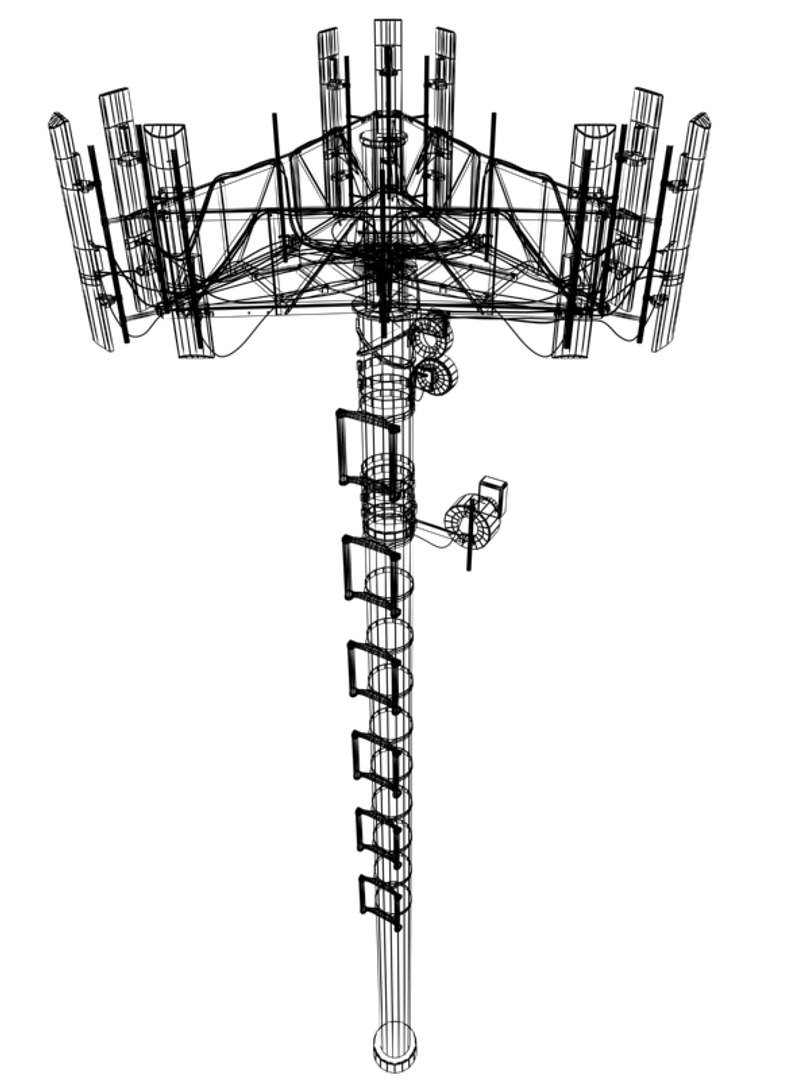 3d Telecommunication Tower V5 Model