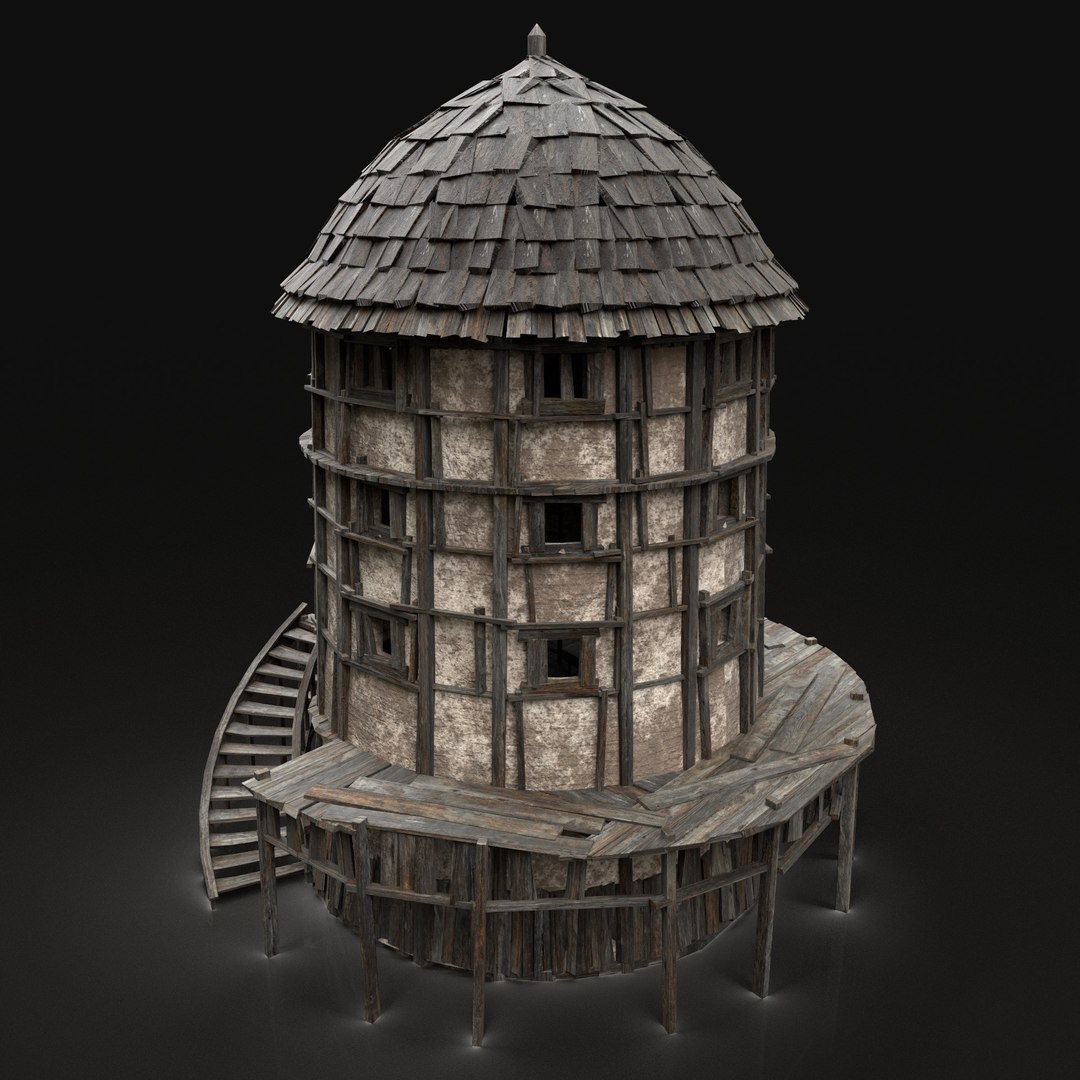 3D Tower Watchtower - TurboSquid 1688595