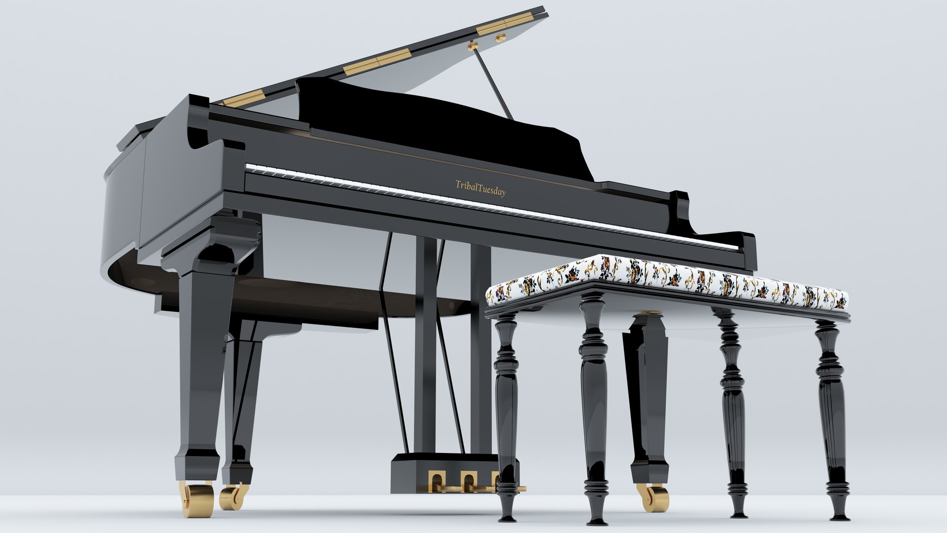 Grand Piano 3D Model - TurboSquid 1976369