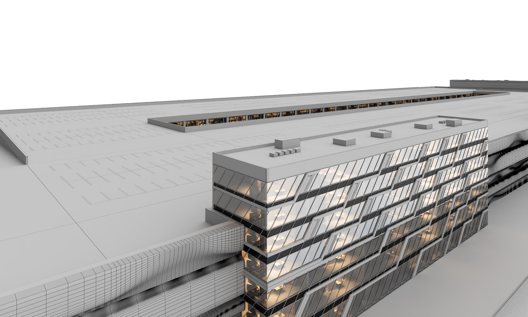 3D Industrial Futuristic ArchiDesign Building - TurboSquid 2170306