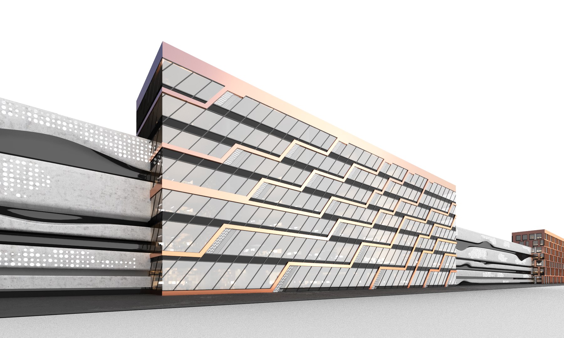 3D Industrial Futuristic ArchiDesign Building - TurboSquid 2170306