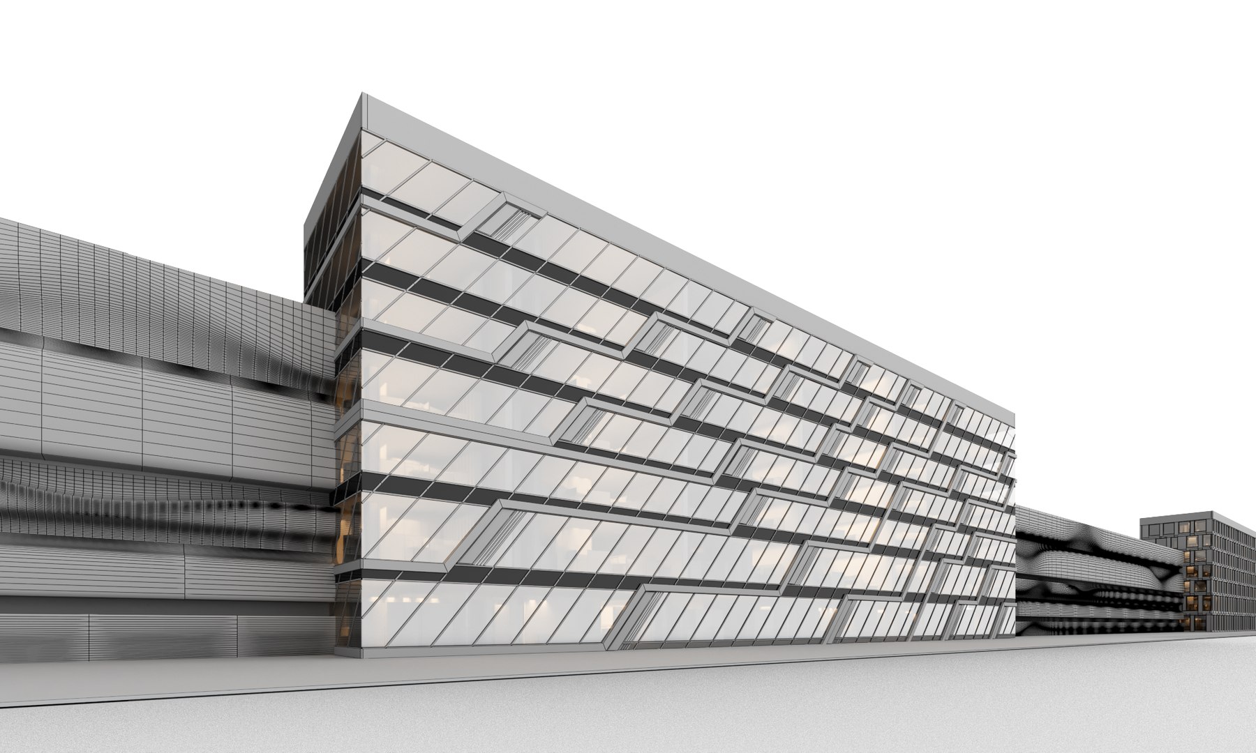 3D Industrial Futuristic ArchiDesign Building - TurboSquid 2170306