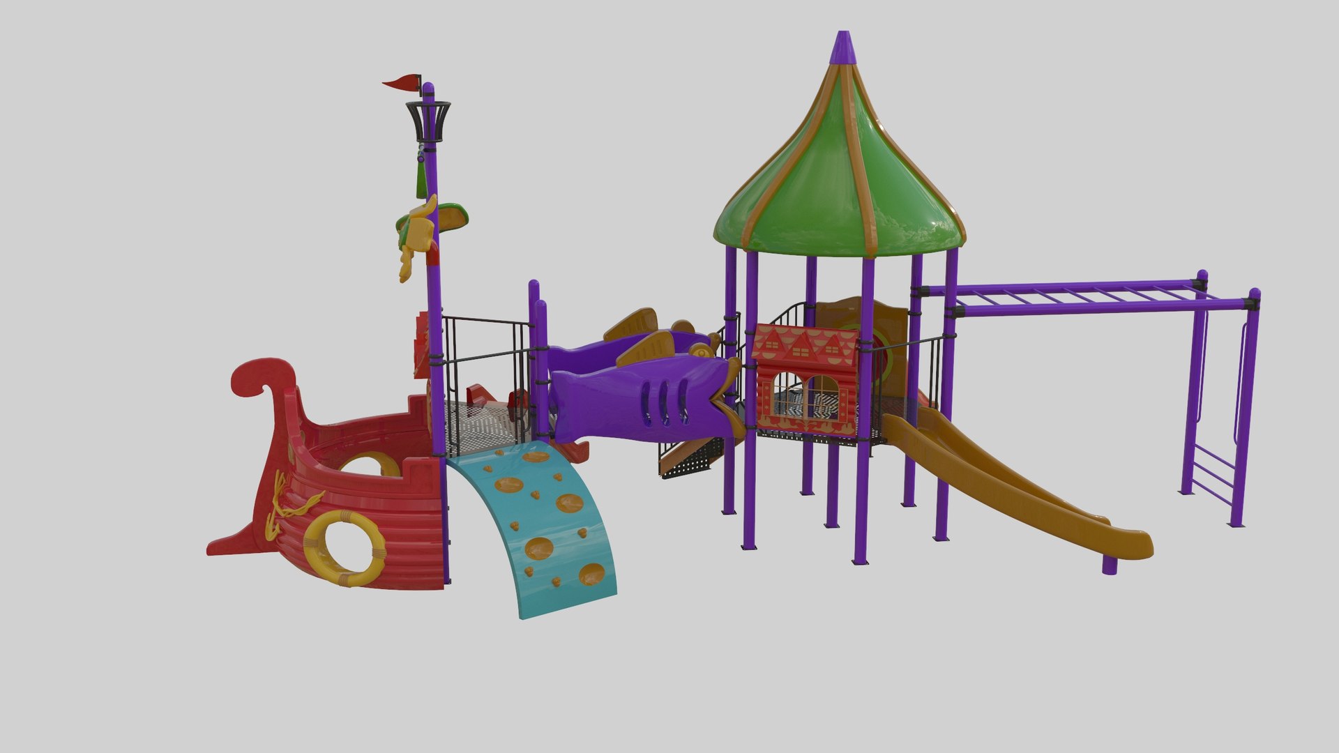 3D Ship Themed Playground Model - 02 - TurboSquid 2046845
