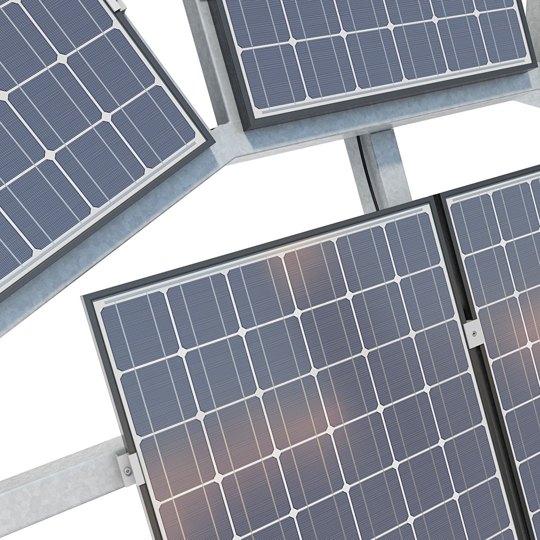 3d Solar Panels Model