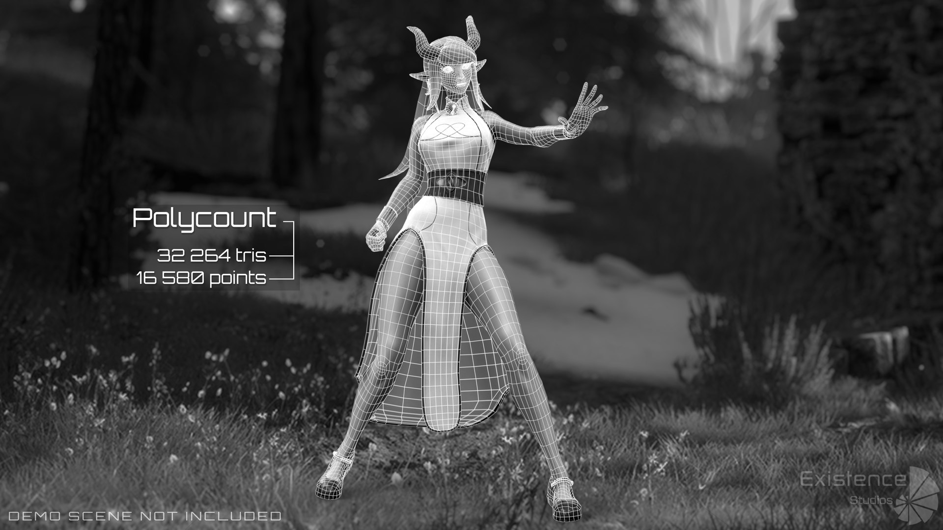 3D Tiefling - Medieval Fantasy Elf - RPG Nymph Character Hero - 57 ...