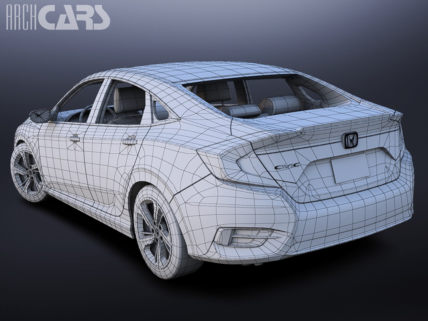 3d model honda civic