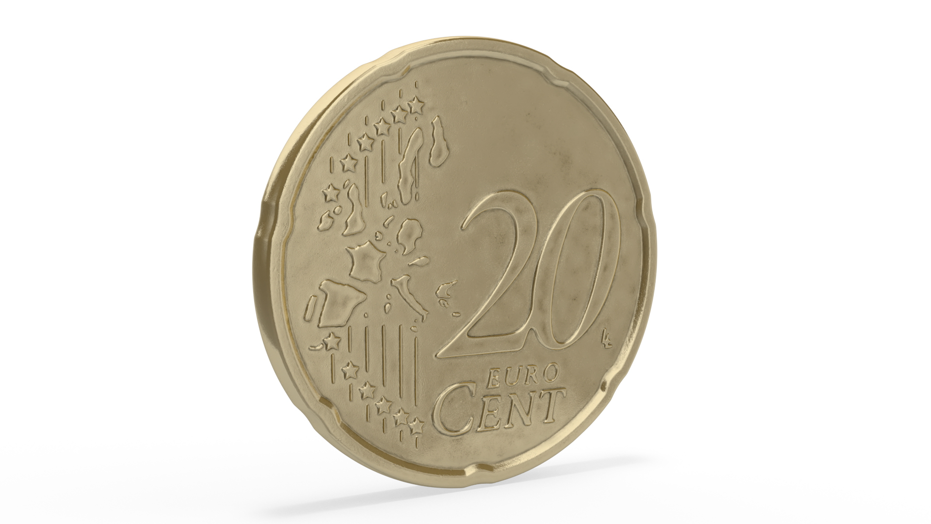 3D 20 Euro Cent France - TurboSquid 2147278