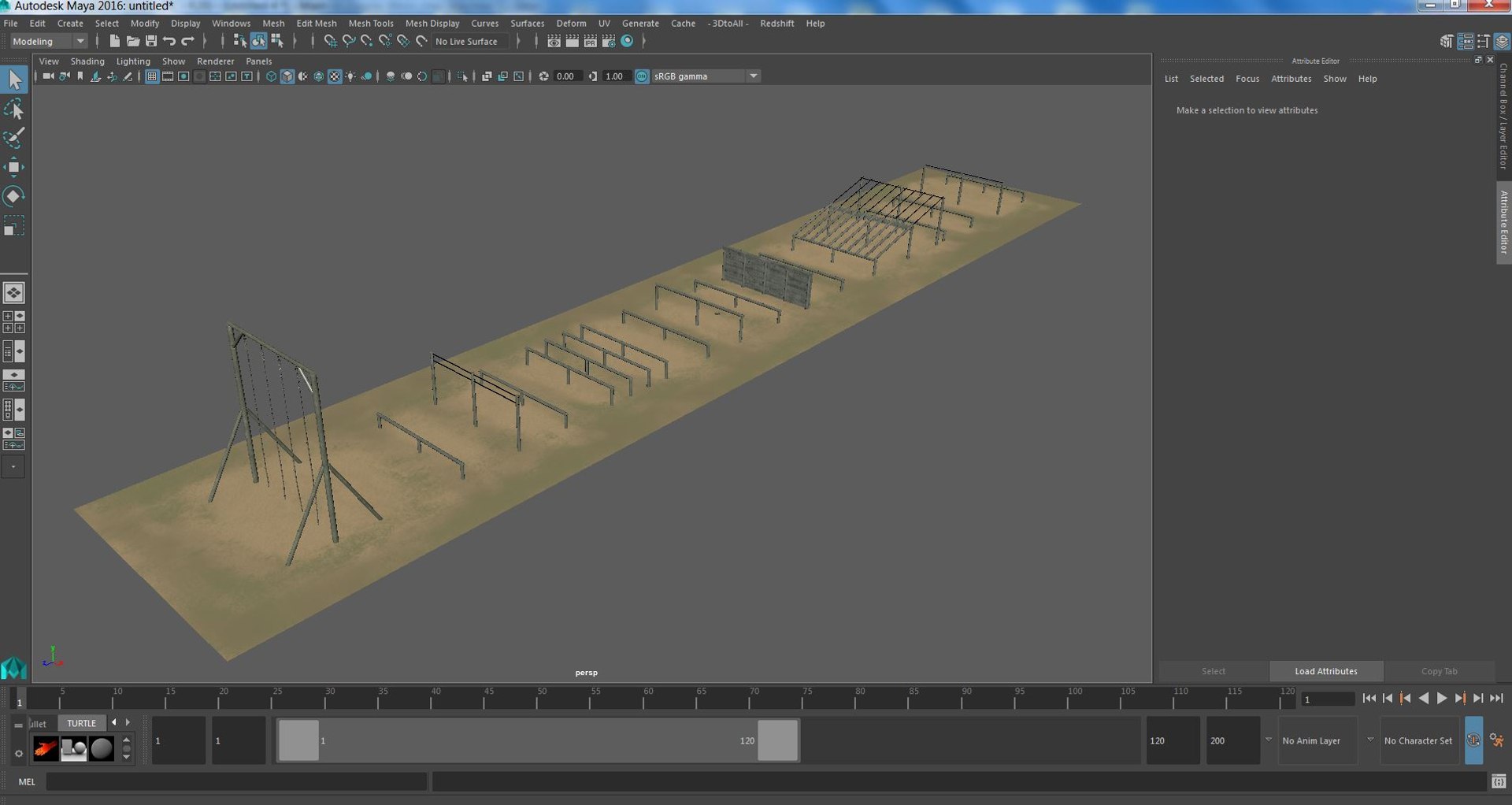 3D Military Training Obstacles Course Worn - TurboSquid 2235616