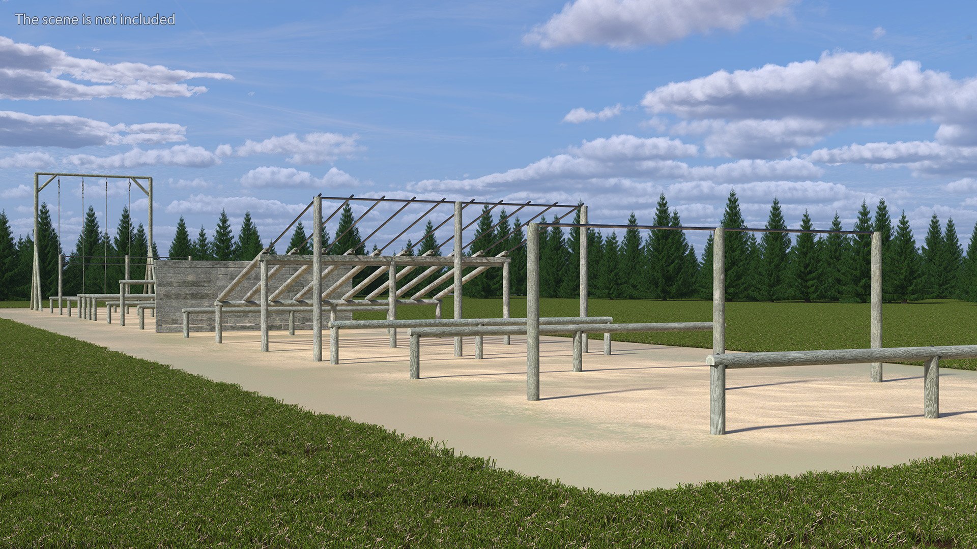 3D Military Training Obstacles Course Worn - TurboSquid 2235616