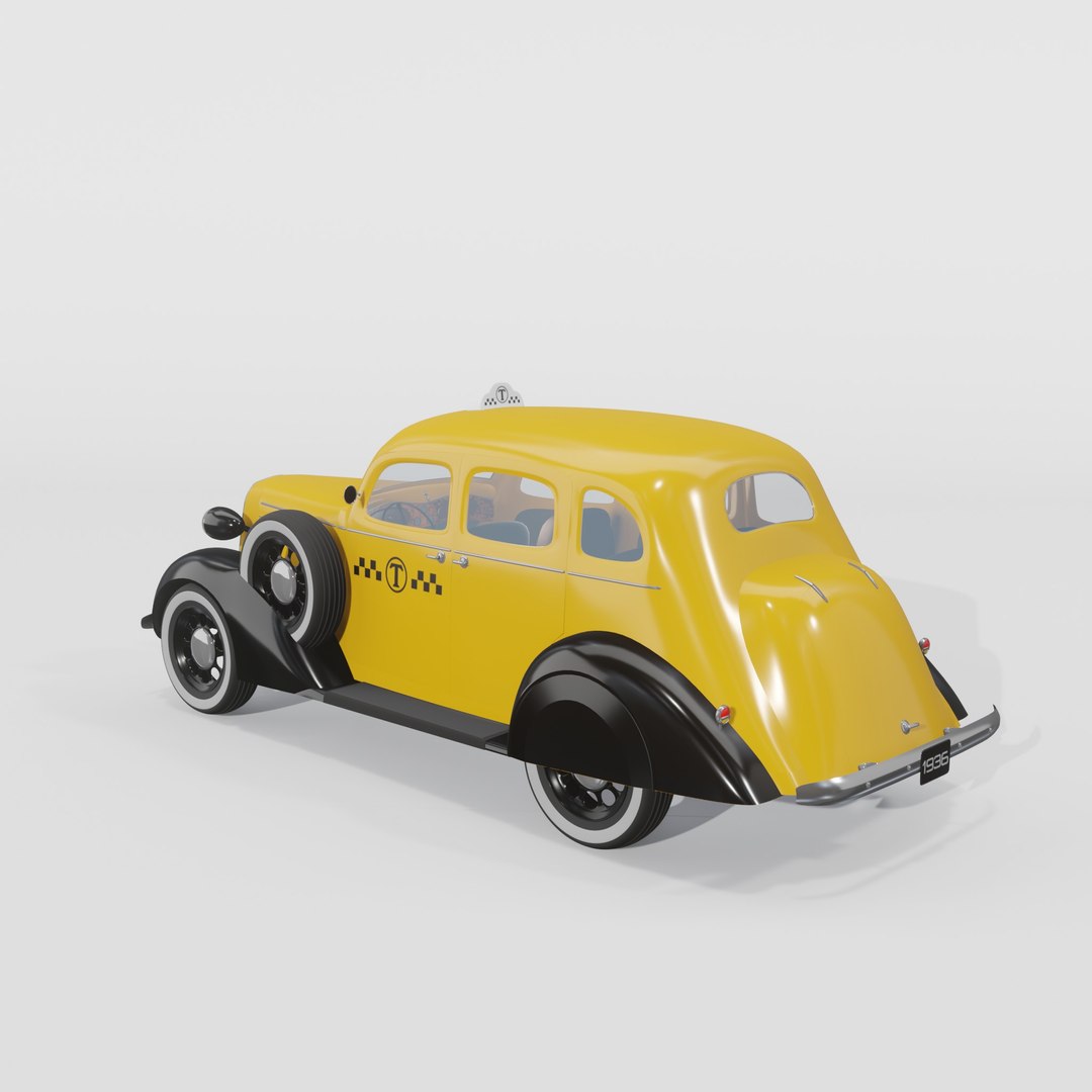 3D Dodge Sedan Taxi - TurboSquid 2033754