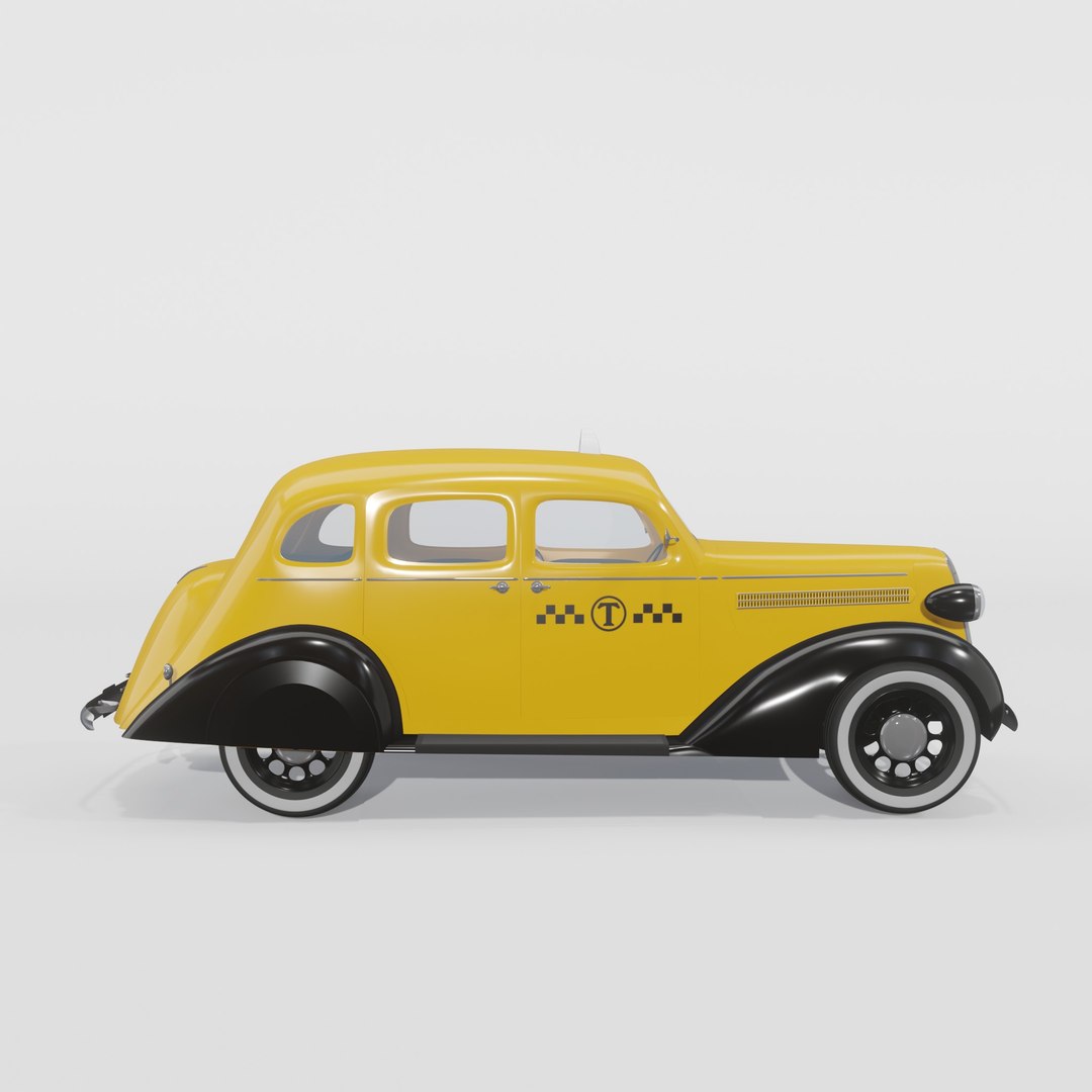 3D Dodge Sedan Taxi - TurboSquid 2033754
