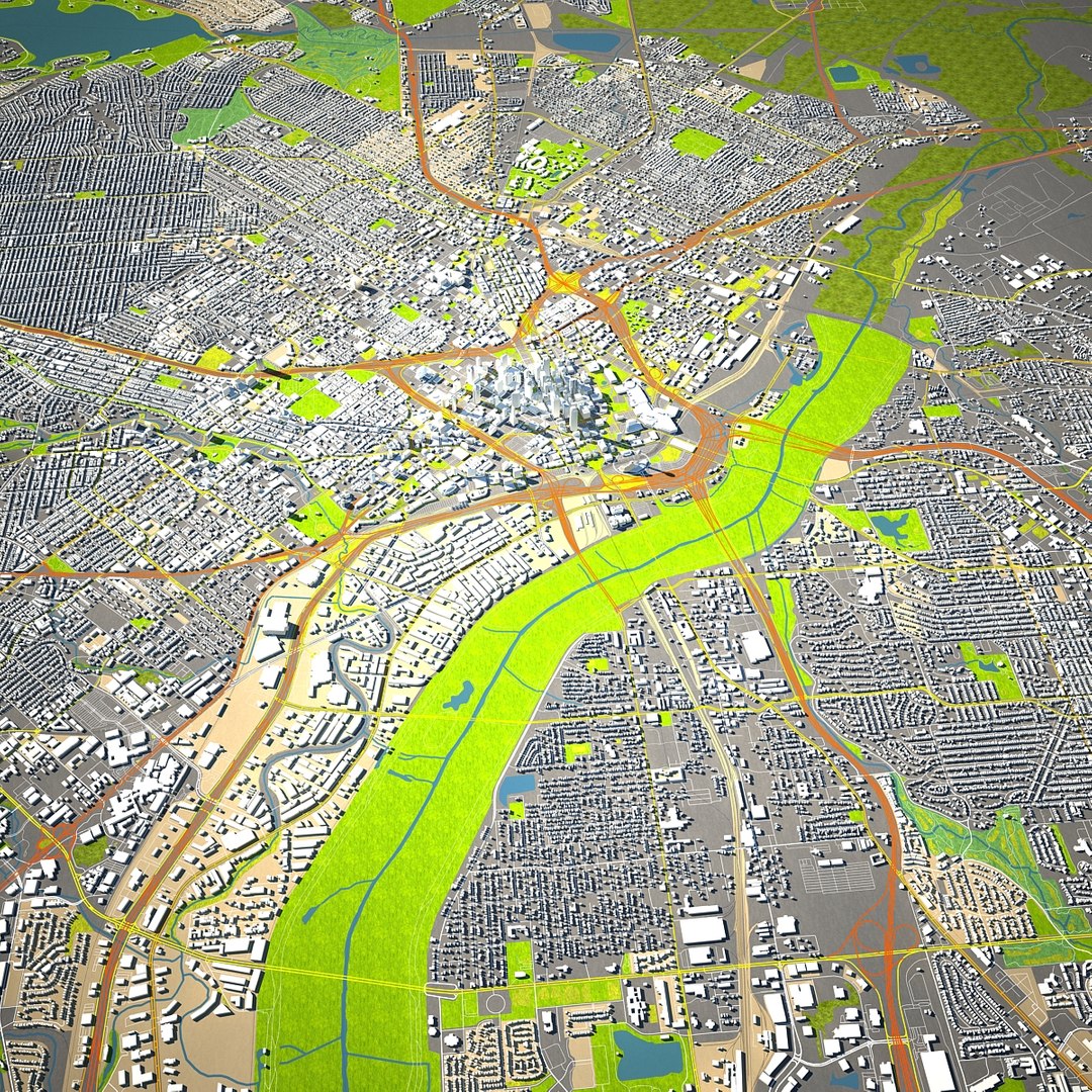 Dallas Skyline Complete 3D Model - TurboSquid 1475411