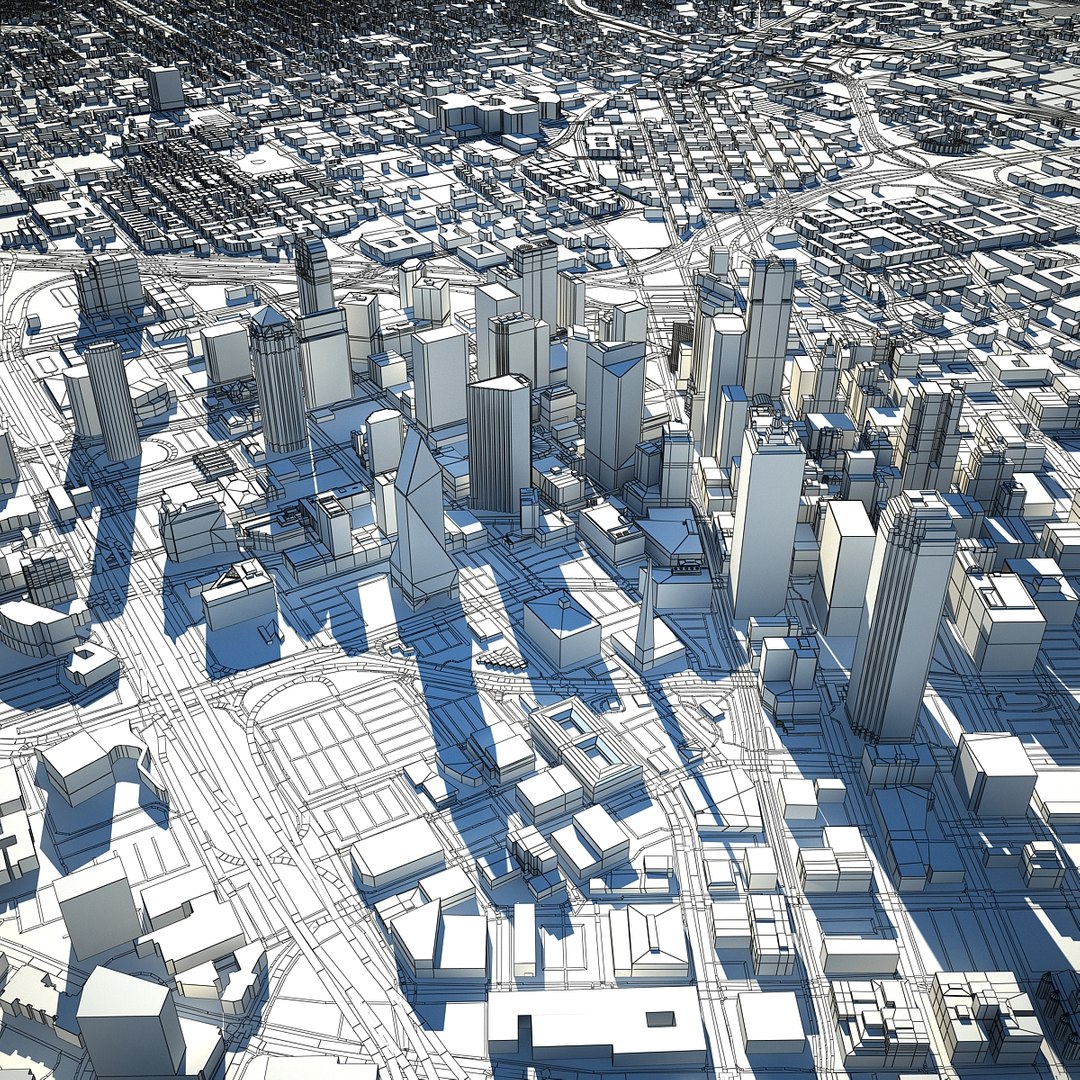 Dallas Skyline Complete 3D Model - TurboSquid 1475411