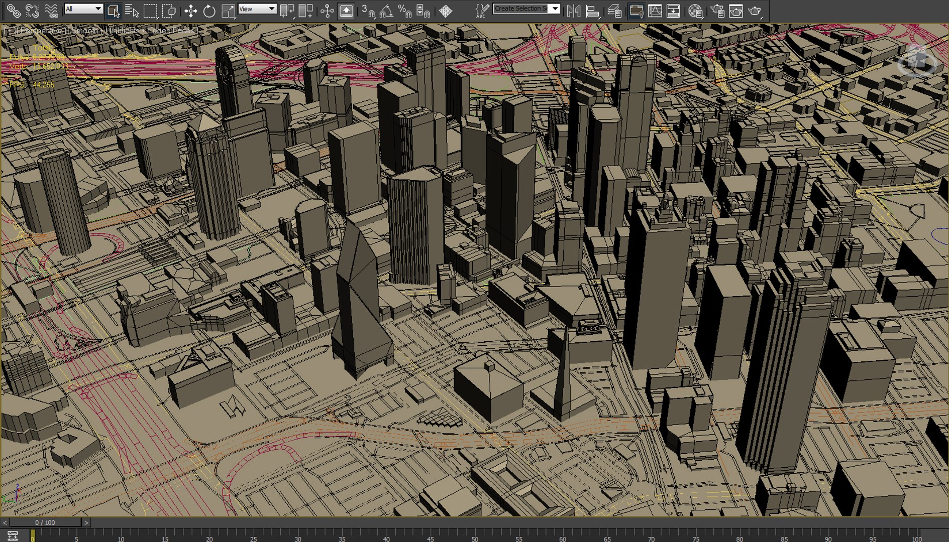 Dallas Skyline Complete 3D Model - TurboSquid 1475411