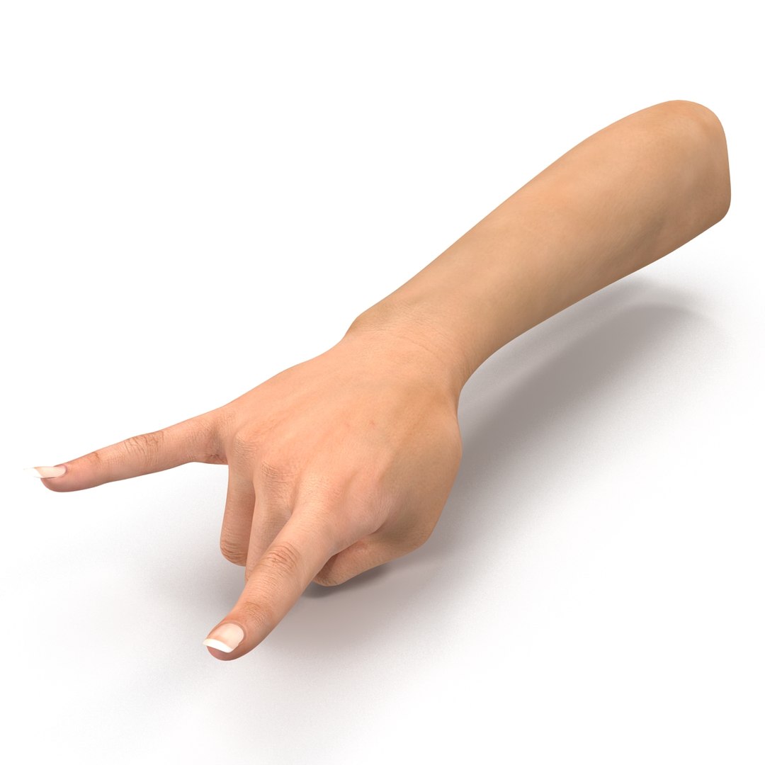 female hand 2 rigged c4d