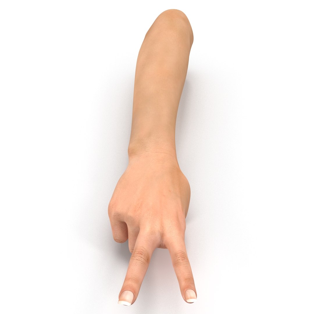 female hand 2 rigged c4d