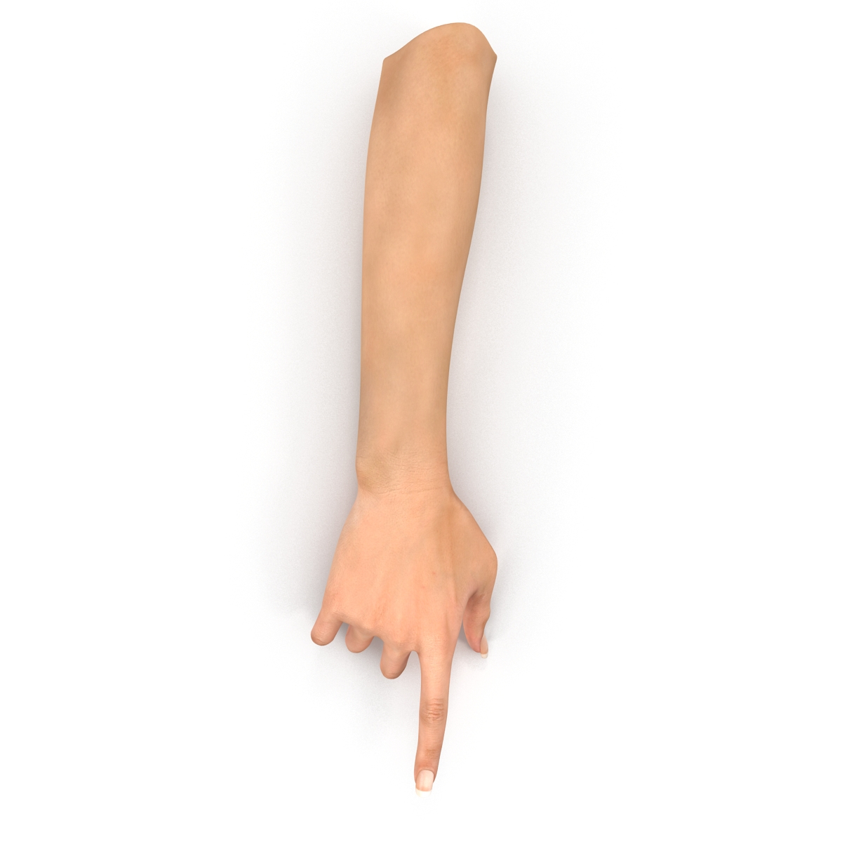 female hand 2 rigged c4d