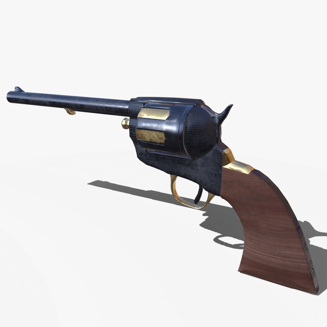 3D Stylized revolver model - TurboSquid 1848112
