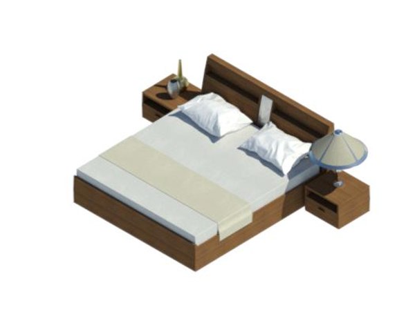 modelo 3d cama tamaño rey - TurboSquid 1455018