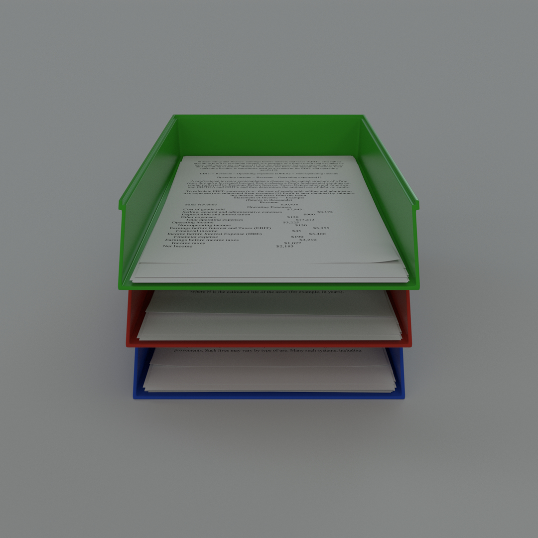 A4 Paper Trays 3d Model