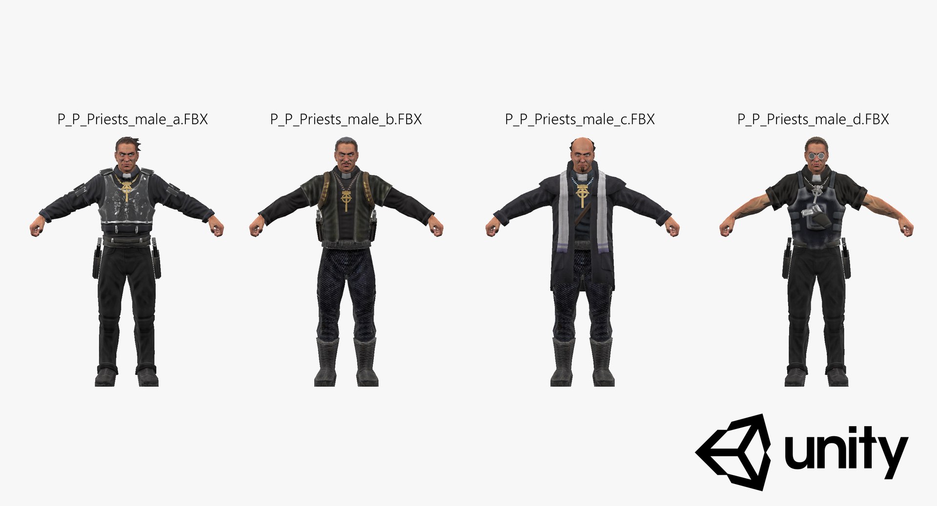 Pistol Packin Priests - 3d Fbx