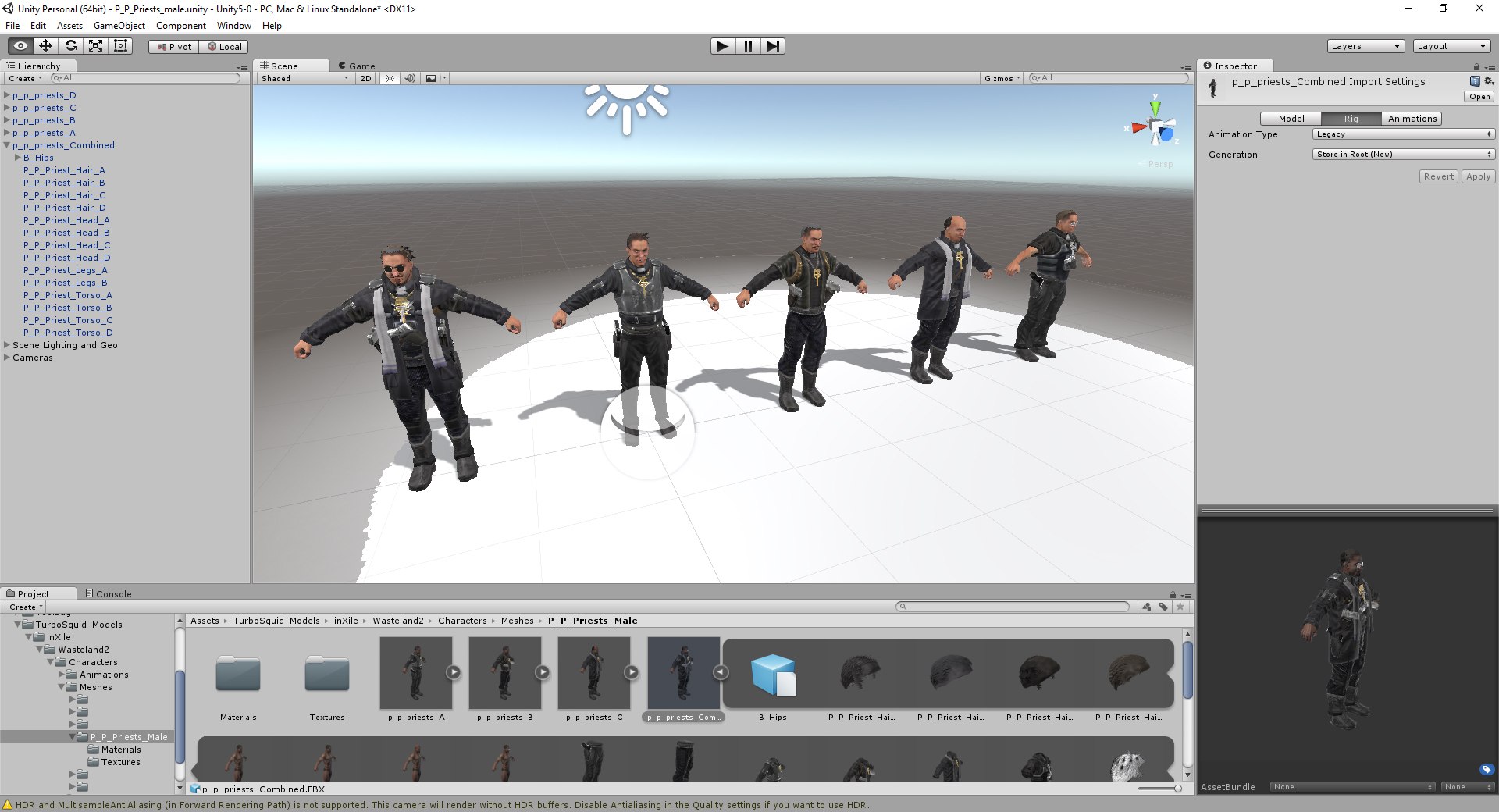 Pistol Packin Priests - 3d Fbx