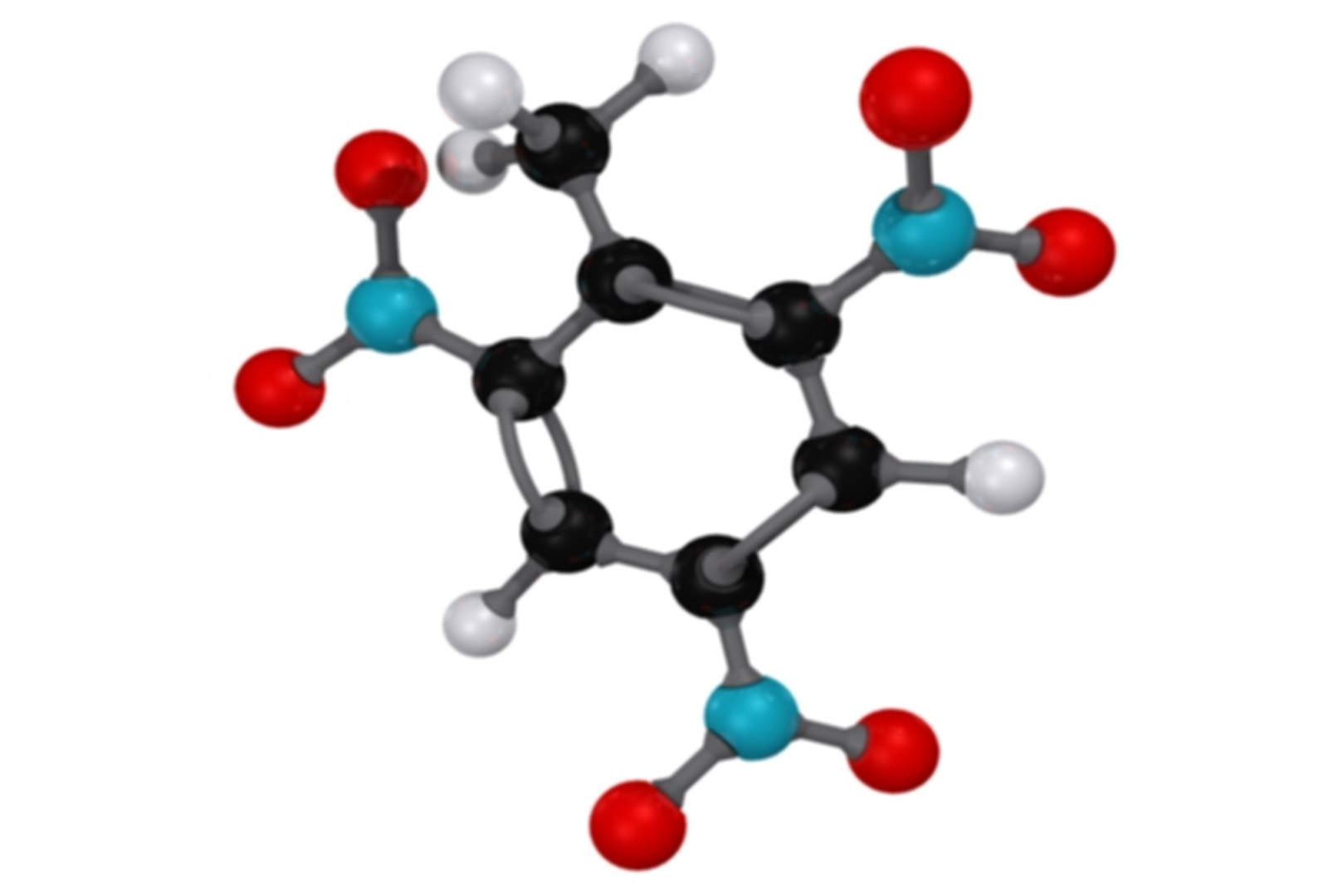 3d 2 trinitrotoluene - molecule