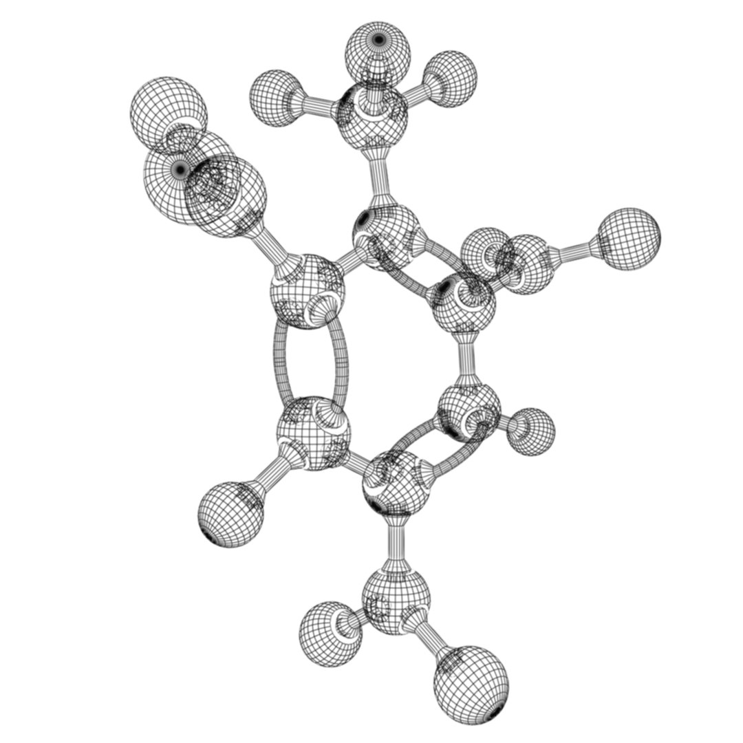 3d 2 trinitrotoluene - molecule