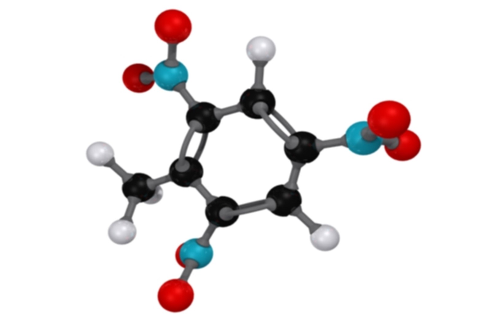 3d 2 trinitrotoluene - molecule