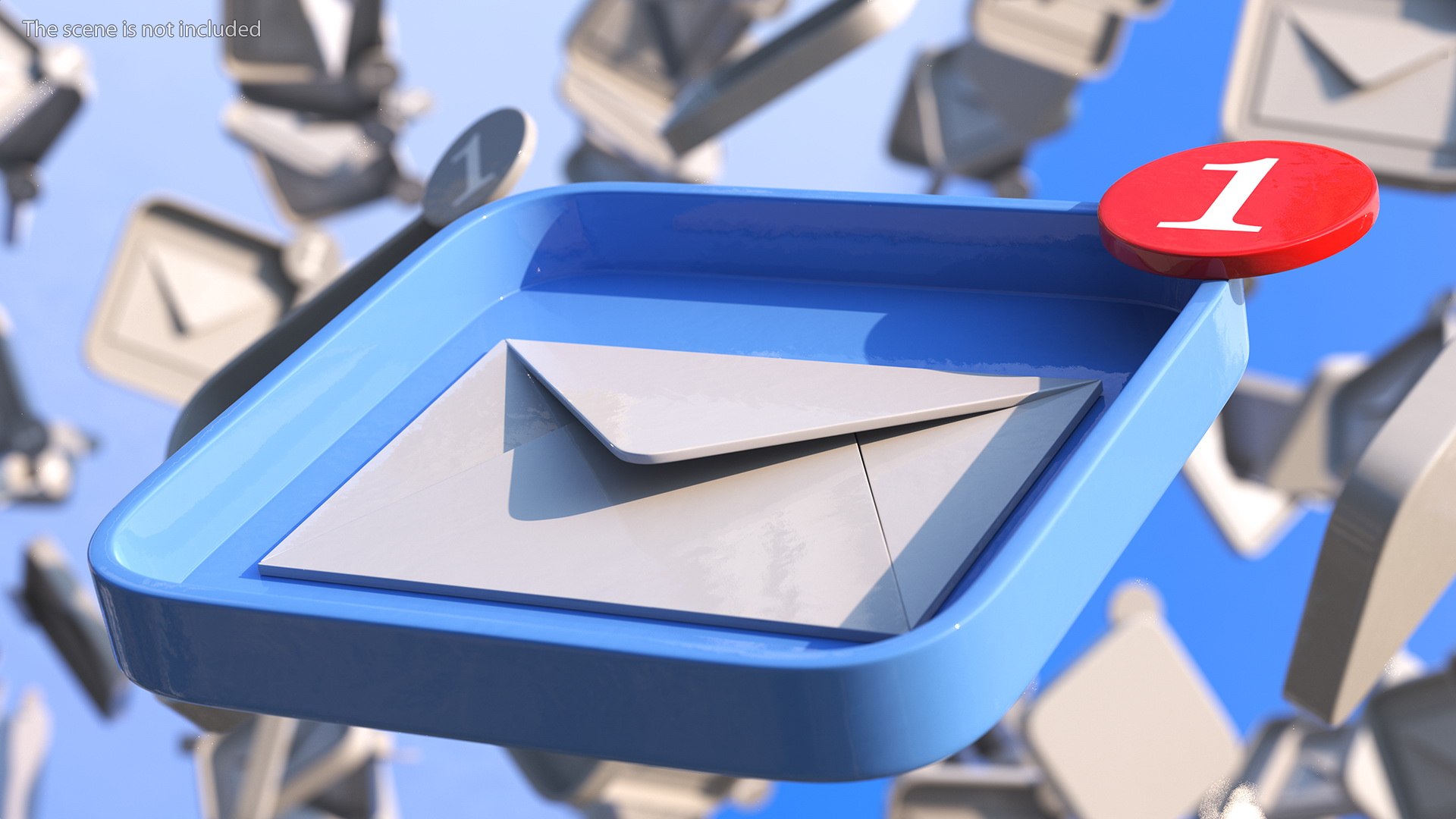 3D Email Notification Icon Mail - TurboSquid 1694817