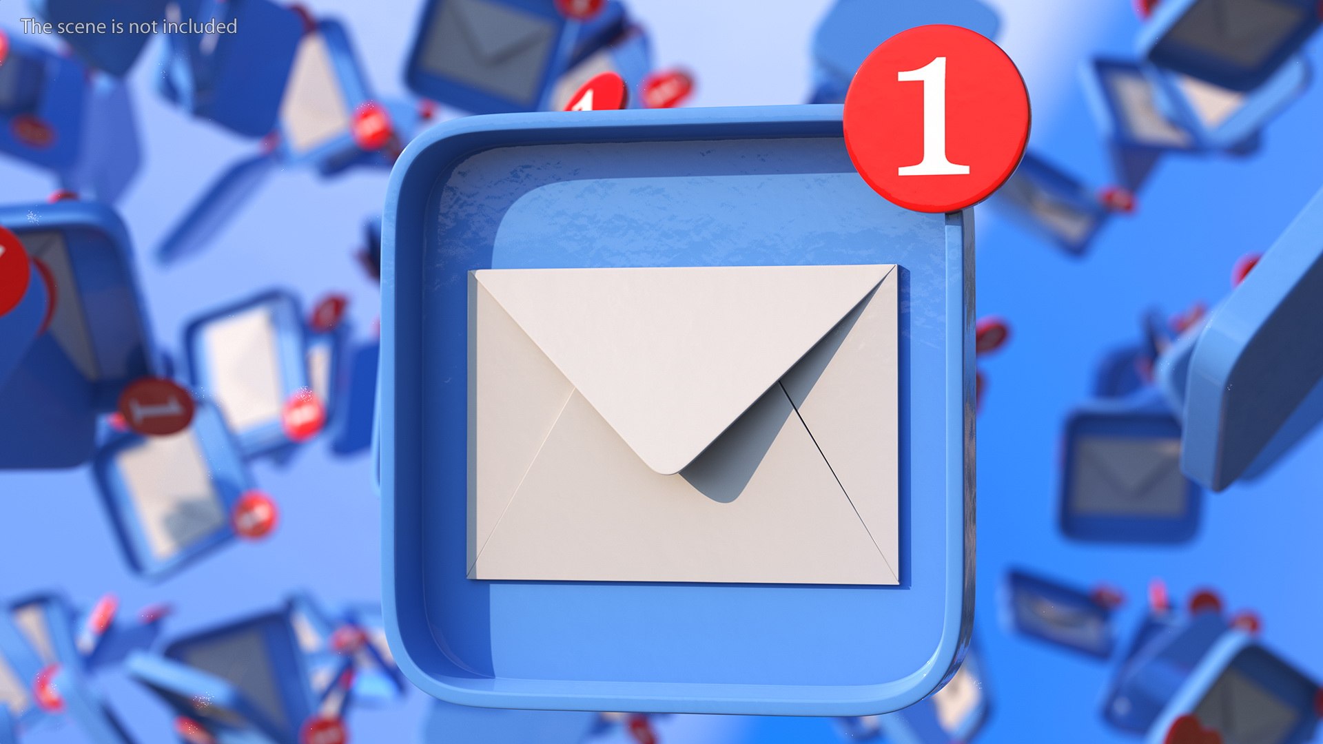3D Email Notification Icon Mail - TurboSquid 1694817