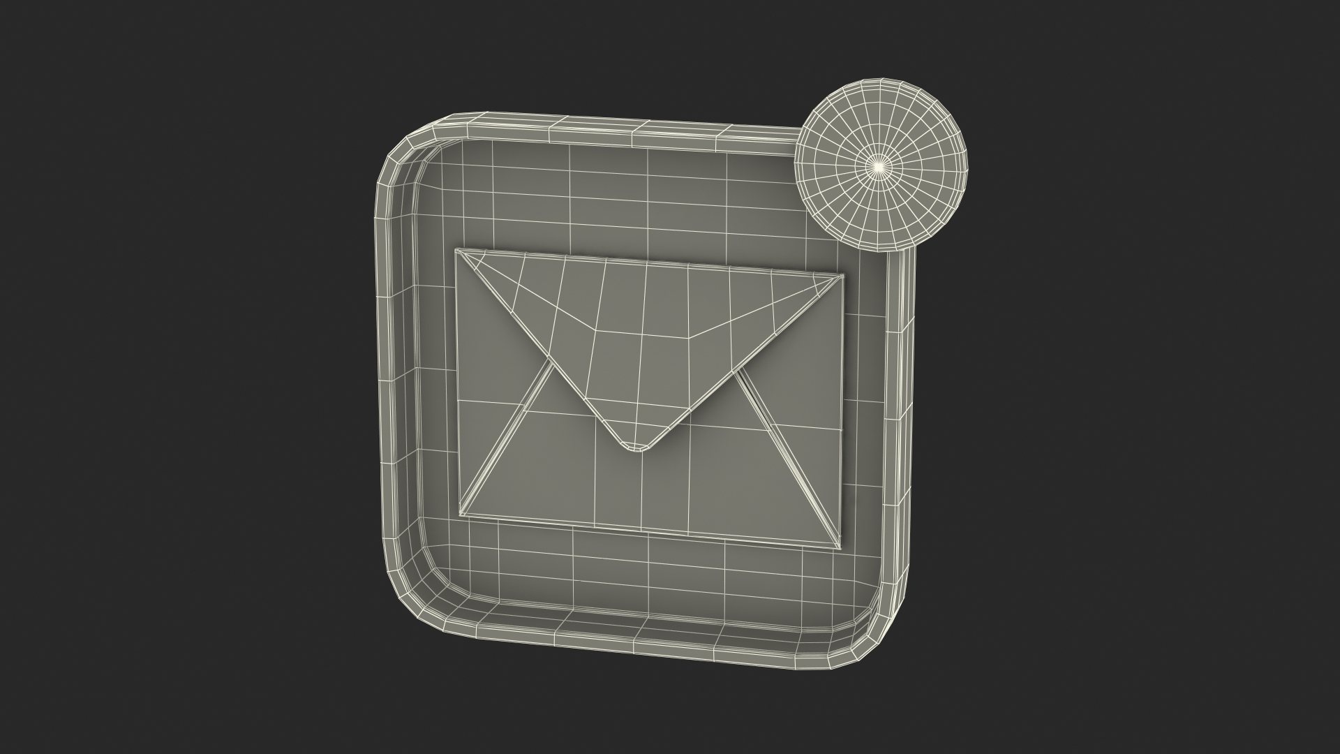 3D Email Notification Icon Mail - TurboSquid 1694817