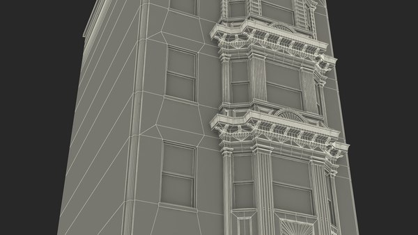Brick Apartment Building with Blank Walls 3D model - TurboSquid 2117258