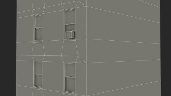 Brick Apartment Building with Blank Walls 3D model - TurboSquid 2117258