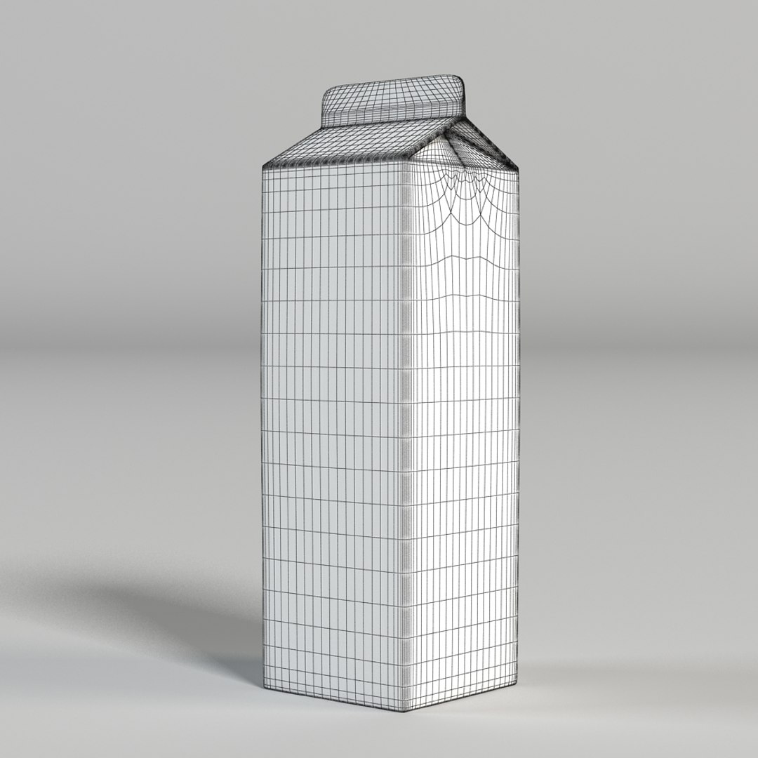 3d Juice Carton Model