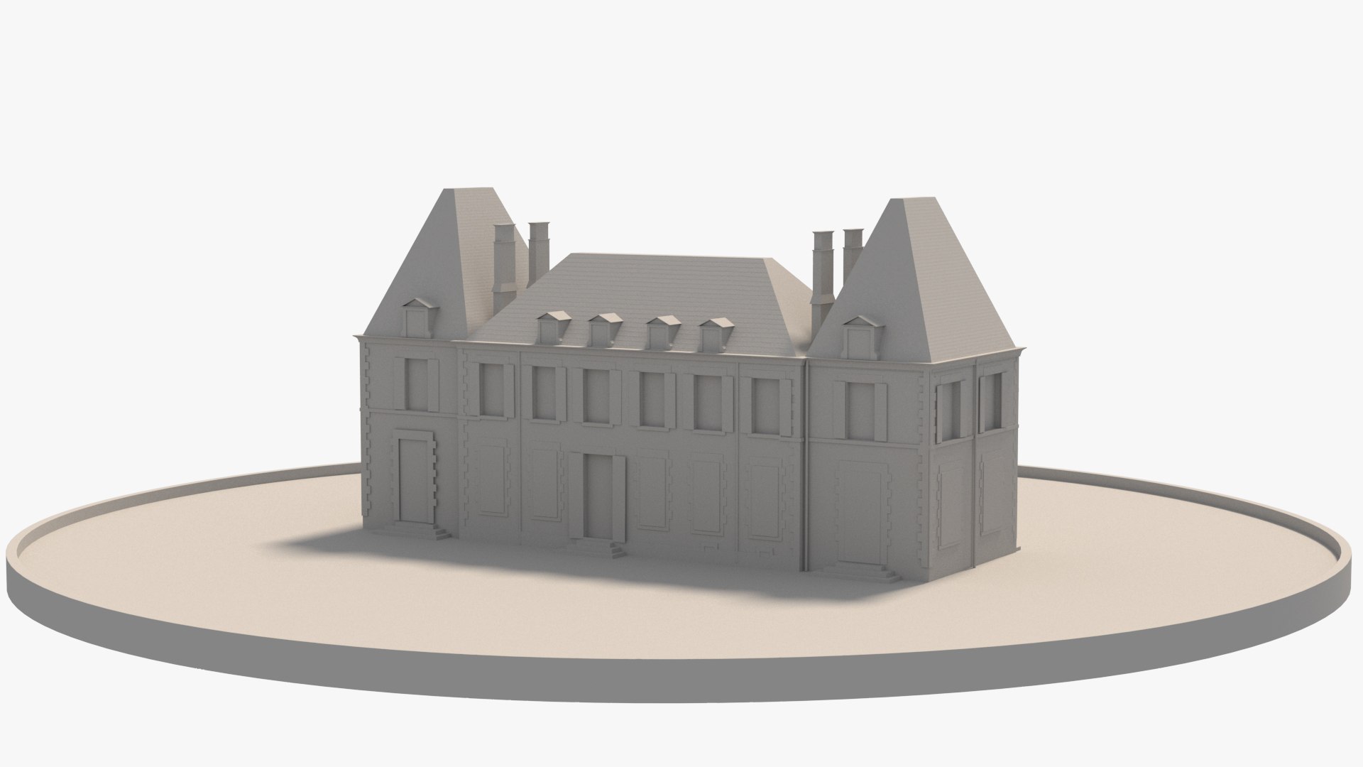 Castle chateau Dechy model - TurboSquid 2151879