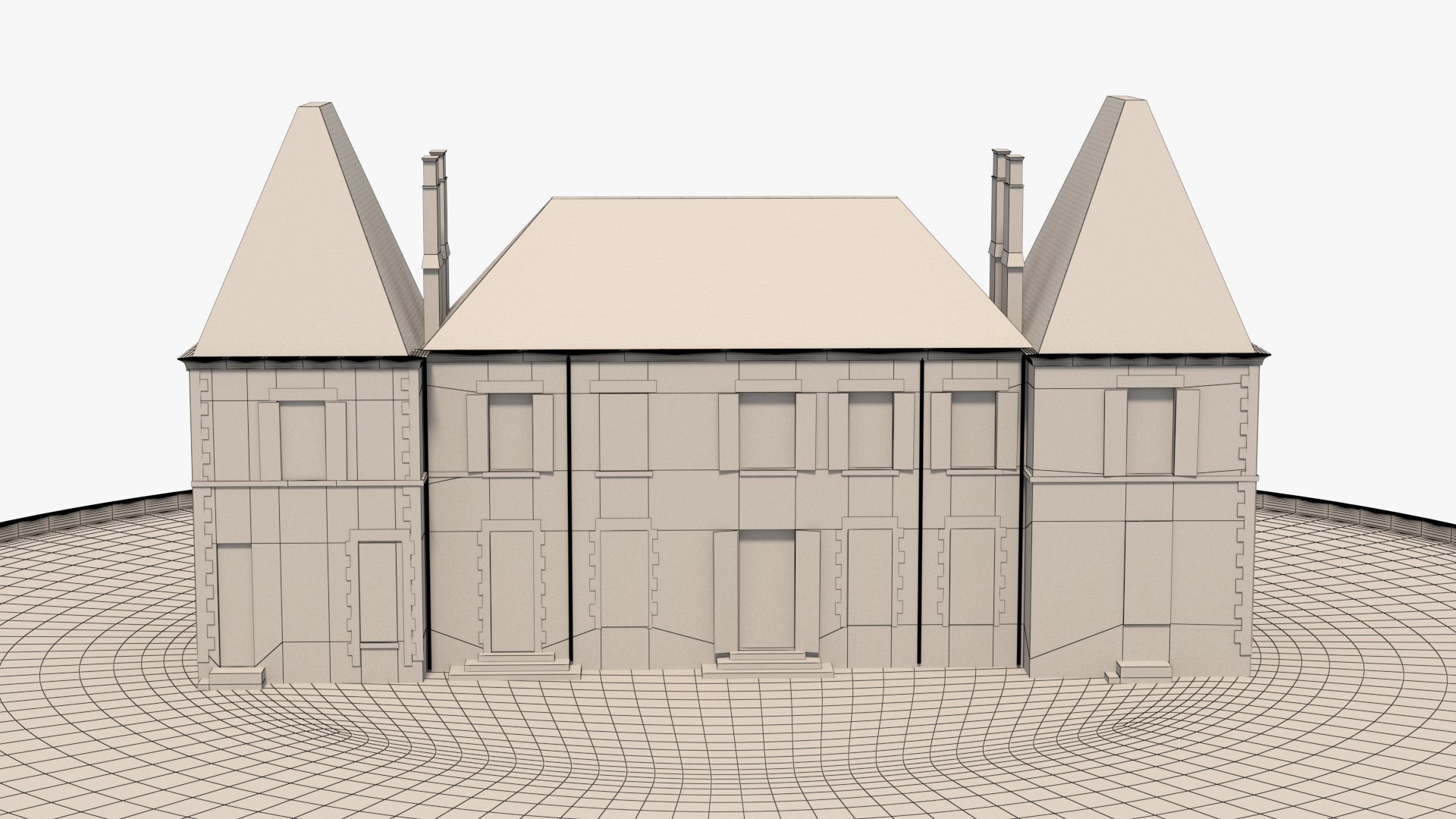 Castle chateau Dechy model - TurboSquid 2151879