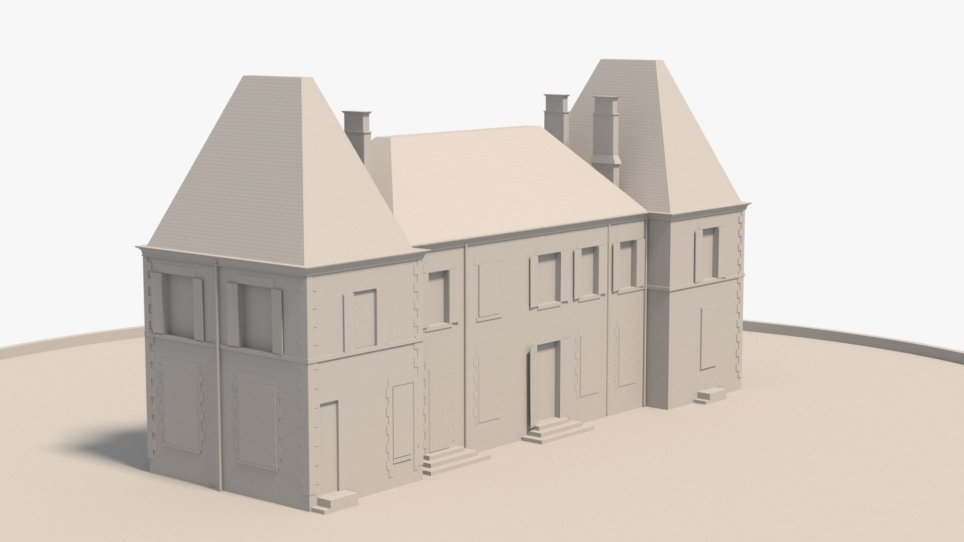 Castle chateau Dechy model - TurboSquid 2151879