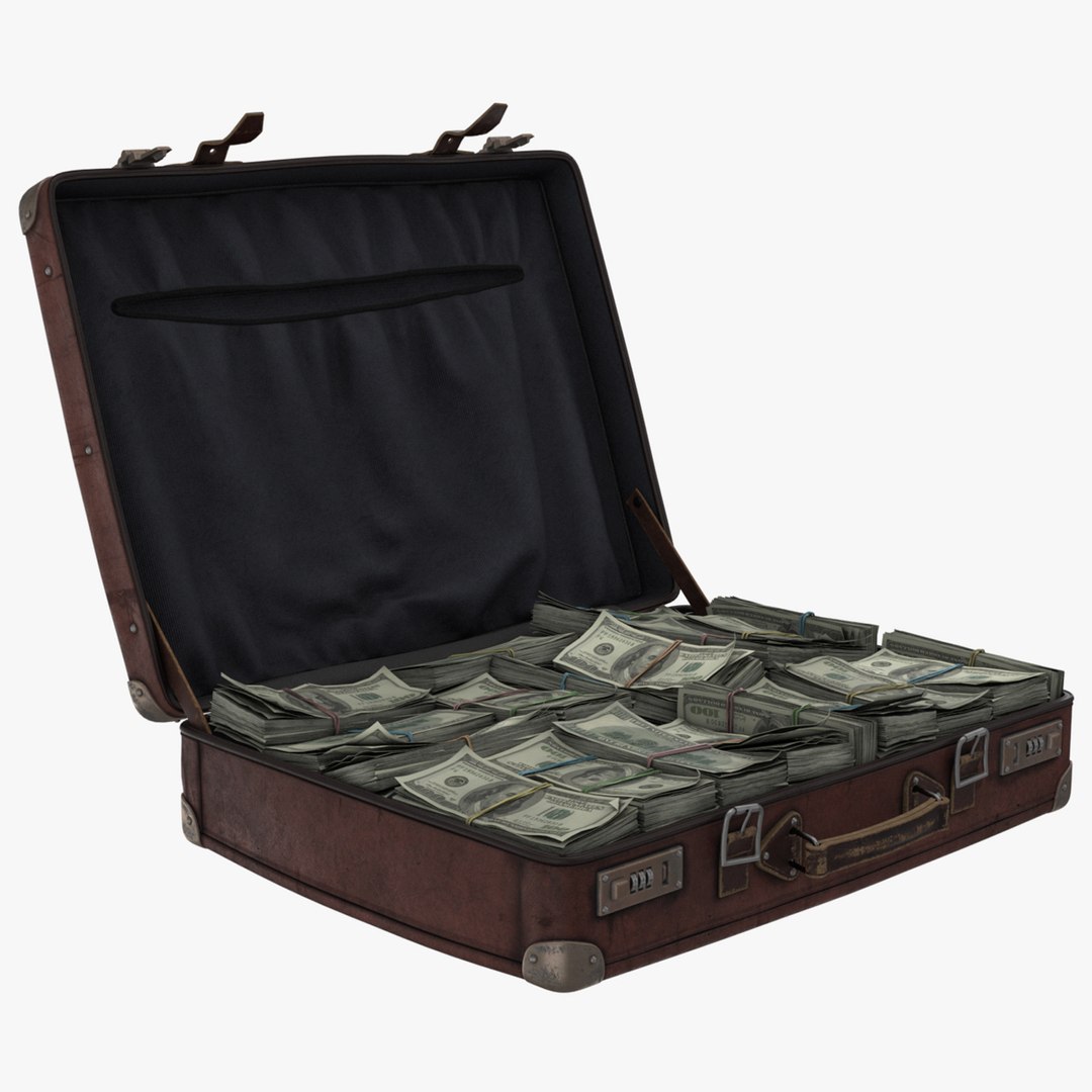 3D Old Suitcase Cash Model - TurboSquid 1393325