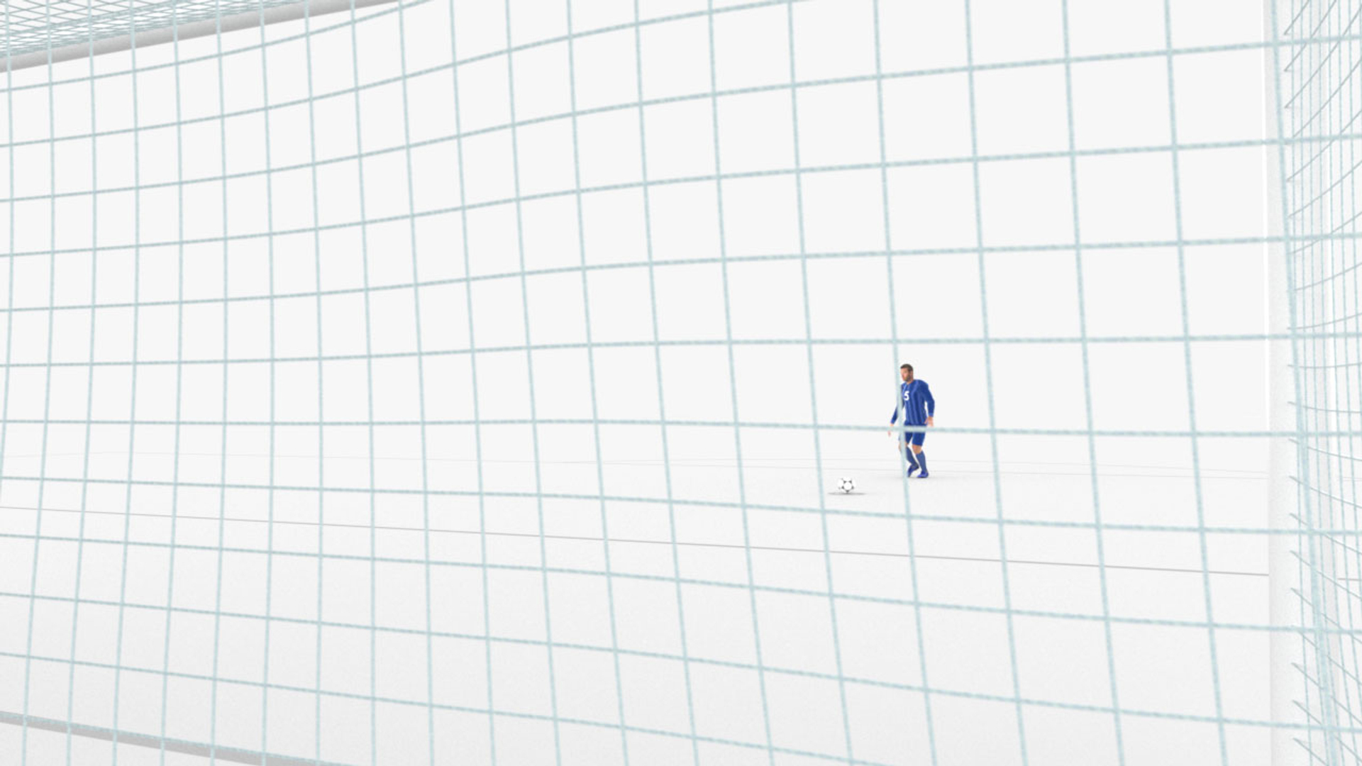 3D Model Soccer Net Penalty Kick - Aim The Kick - DYNAMIC Ball And Net ...