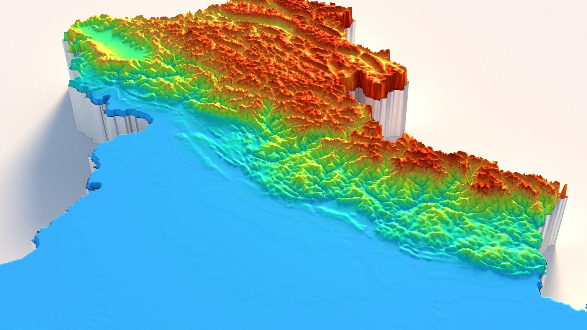 3D India Terrain Map Model - TurboSquid 2336177