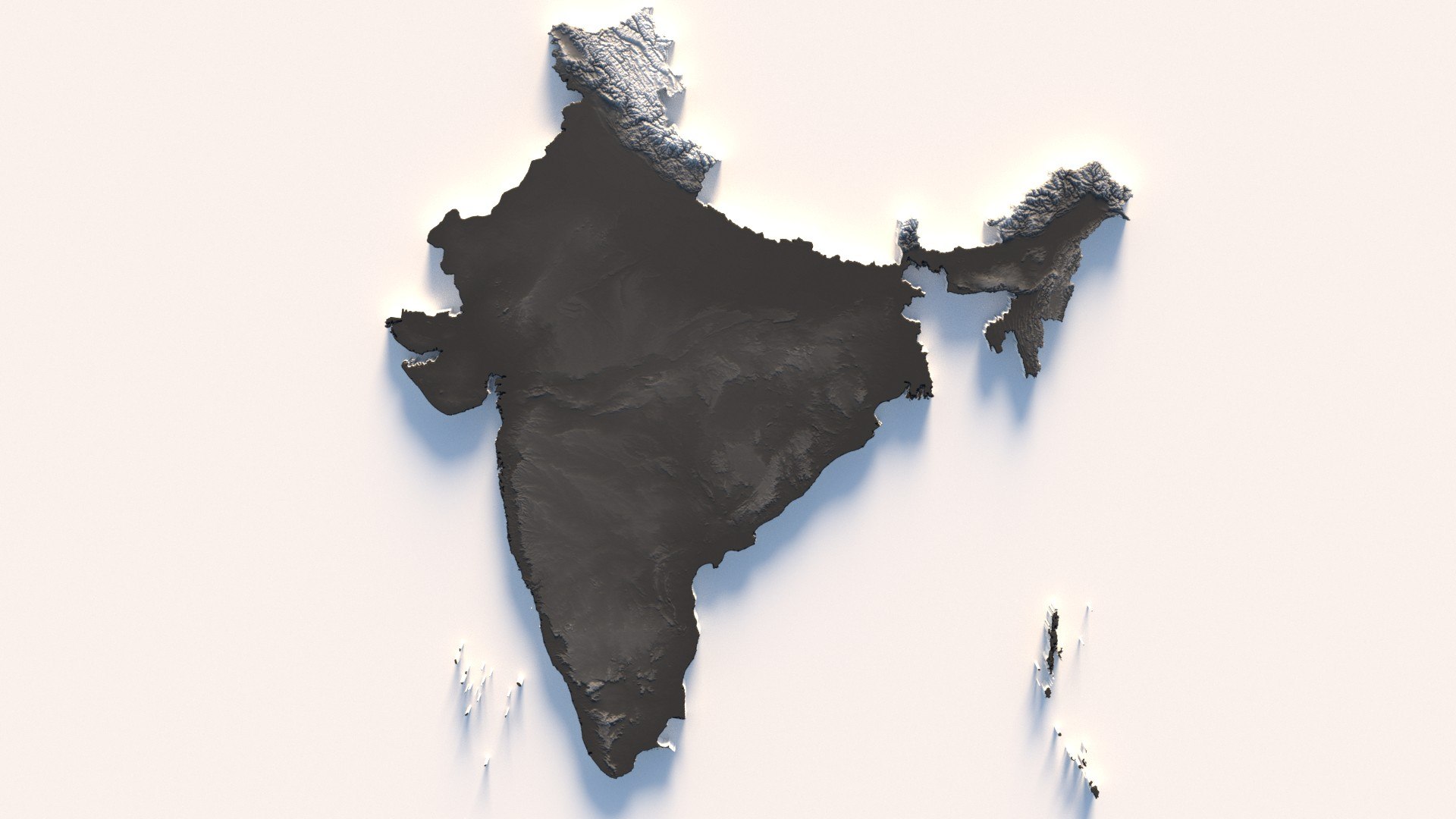 3D India Terrain Map Model - TurboSquid 2336177