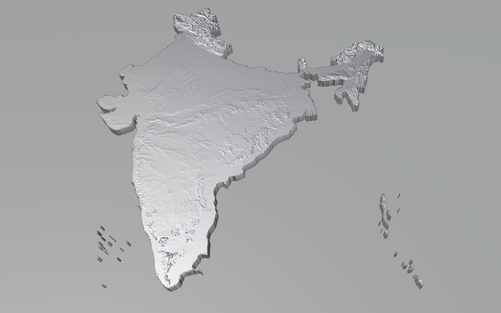 3D India Terrain Map Model - TurboSquid 2336177