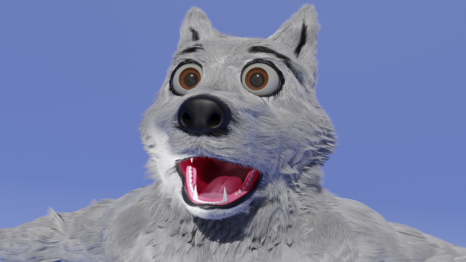3D Model Rigged Anthro Wolf With Rigify Rig Low-poly 3D Model ...