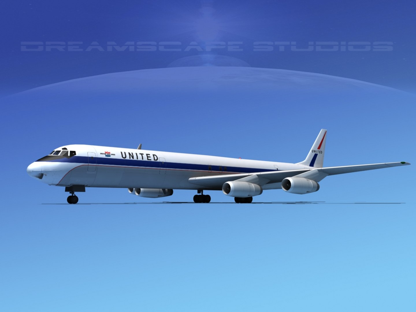douglas dc-8 3d model