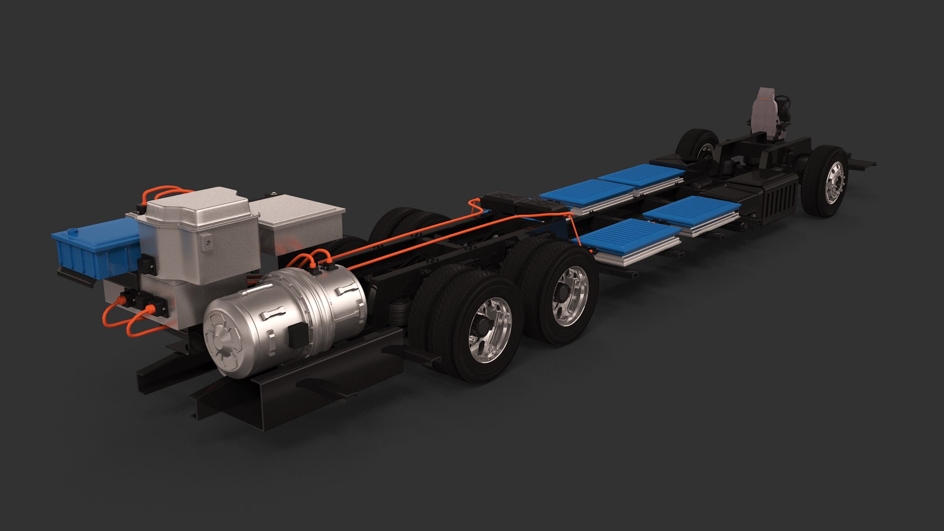 3D Model Electric Bus Chassis - TurboSquid 1580151