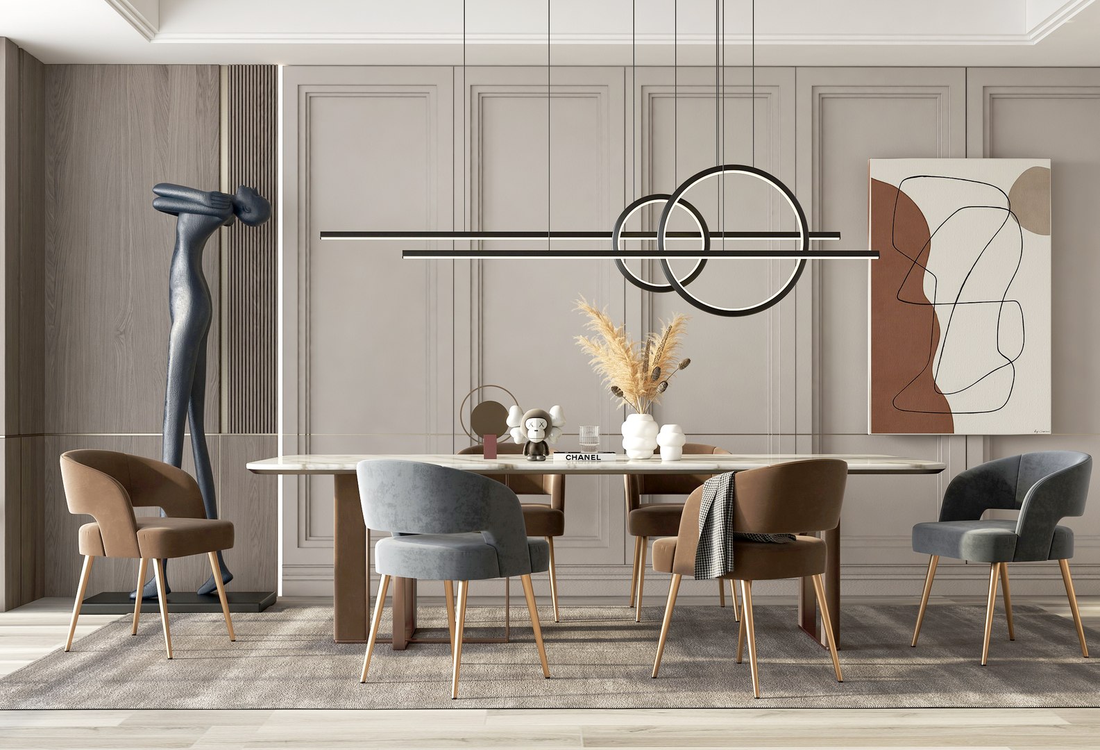 Dining room set 3D model - TurboSquid 2033294
