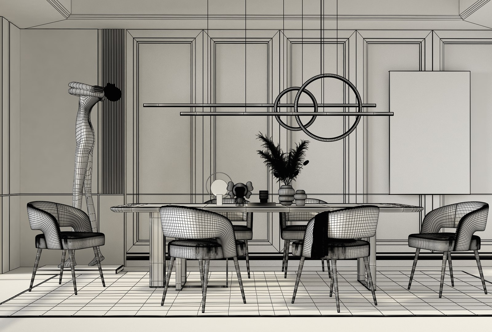 Dining room set 3D model - TurboSquid 2033294
